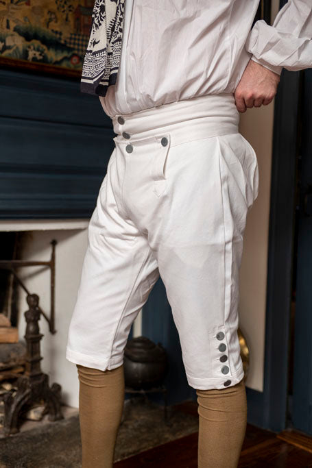 White Cotton Breeches - Samson Historical