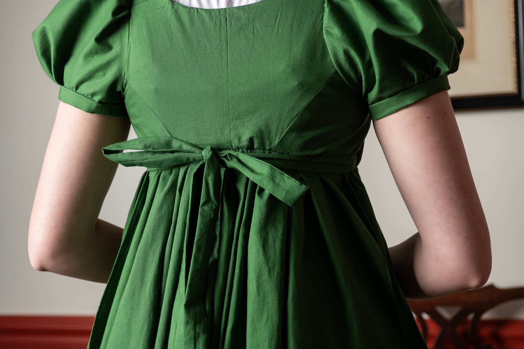 Emerald Green Short Sleeve | Regency Gown - Samson Historical