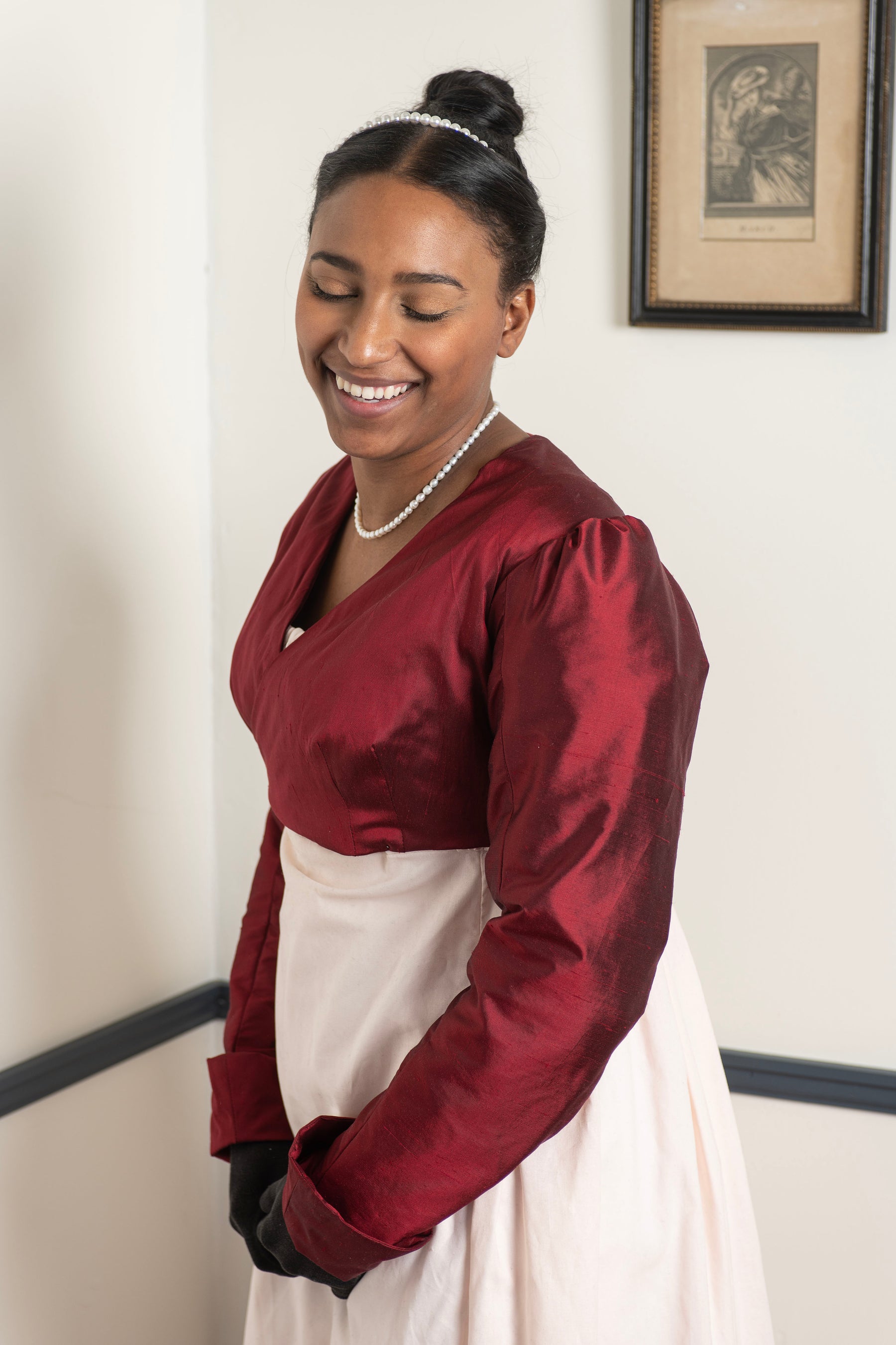 Silk Collarless Spencer | Regency - Samson Historical